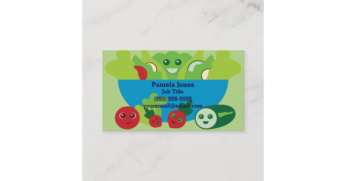 Cute Salad Business Card | Zazzle