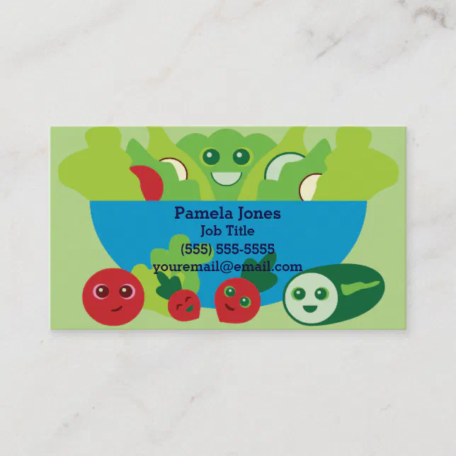 Cute Salad Business Card | Zazzle