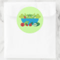 Cute Salad Classic Round Sticker | Zazzle