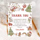 Cute Santa Christmas Birthday Party Thank You Card | Zazzle