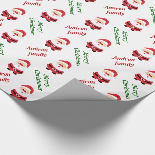 Cute Santa Claus Christmas custom personalized Wrapping Paper | Zazzle
