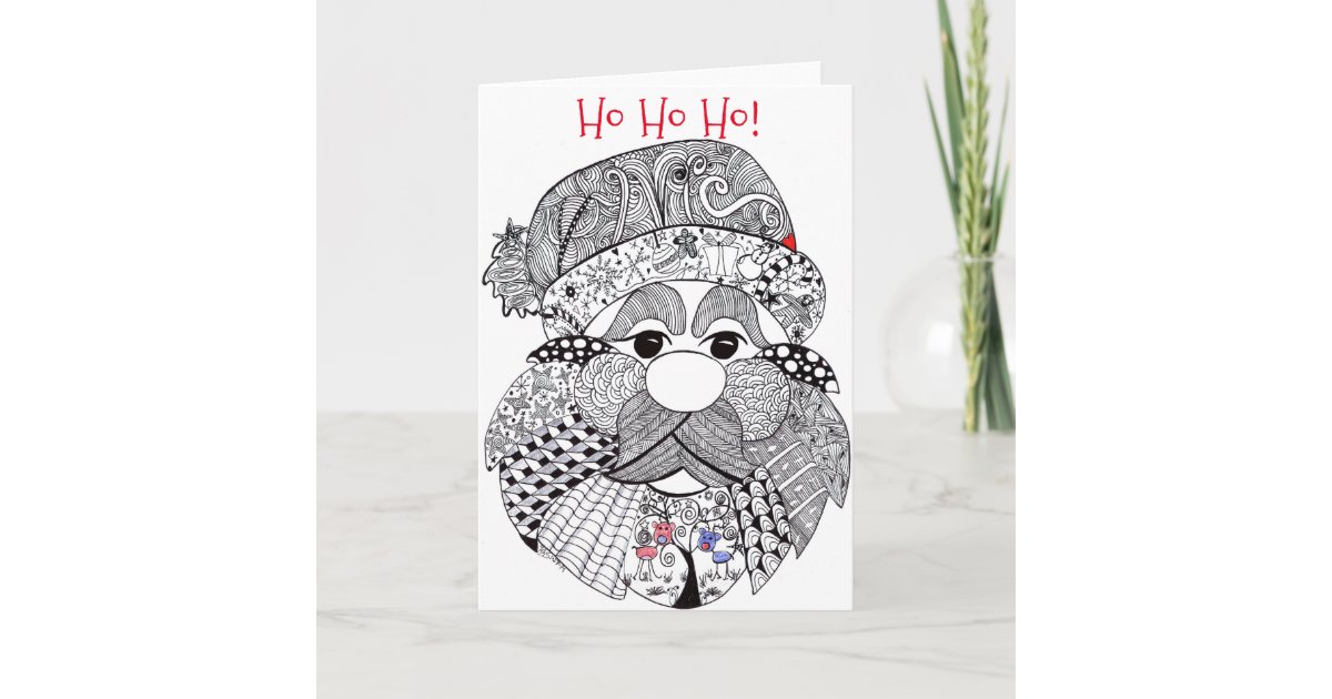 Cute Santa Claus Christmas Greeting Card | Zazzle