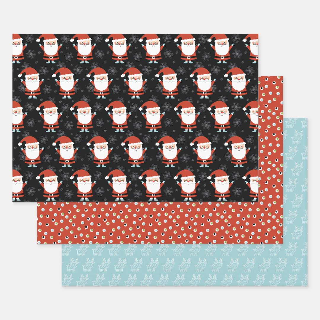 Cute Santa Claus Christmas Wrapping Paper Sheets | Zazzle
