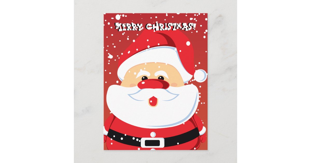 Cute Santa Claus custom postcard | Zazzle