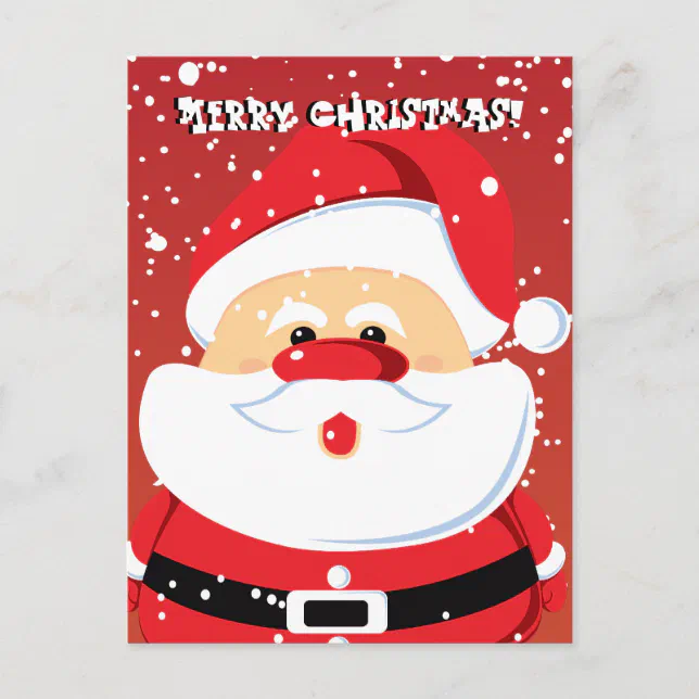 Cute Santa Claus custom postcard | Zazzle