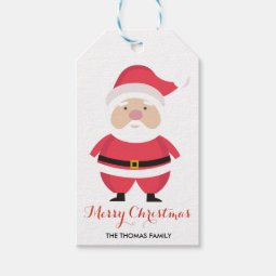 Cute Santa Claus Merry Christmas Gift Tags | Zazzle