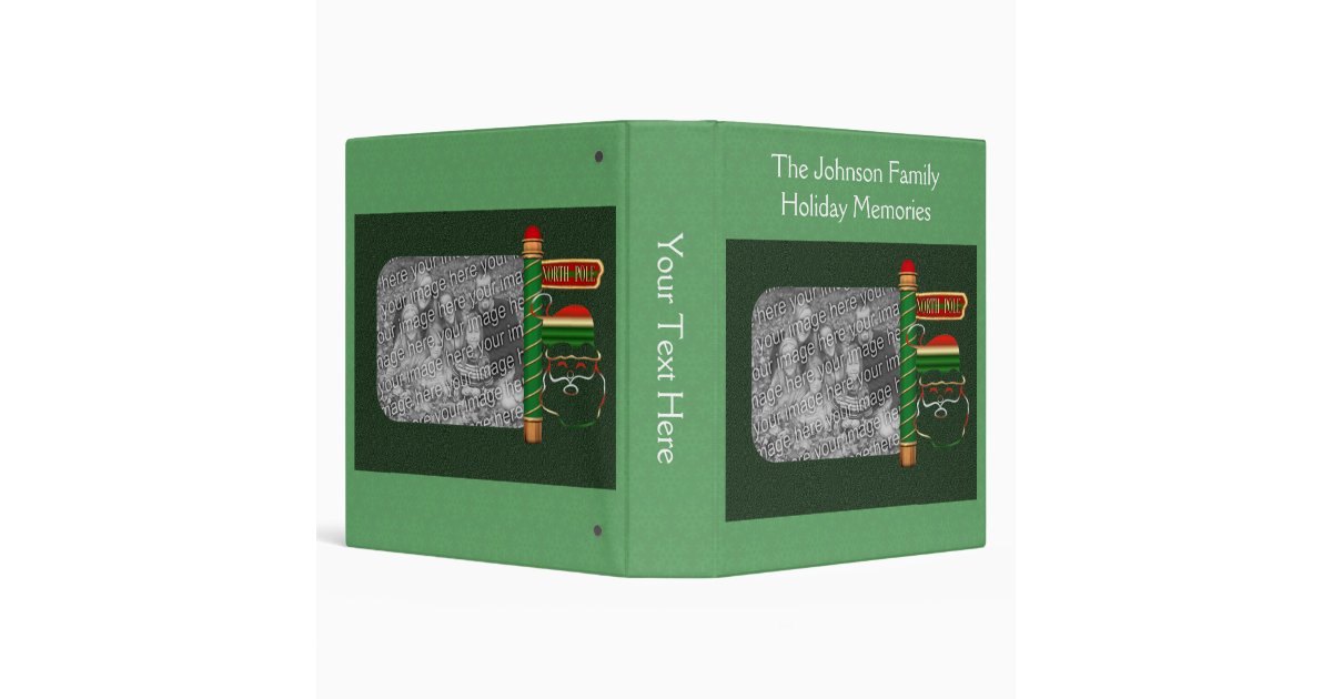 Cute Santa Design Holiday Christmas Personalized 3 Ring Binder | Zazzle