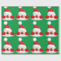 Cute Santa Face Wrapping Paper | Zazzle