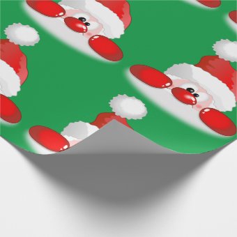 Cute Santa Face Wrapping Paper | Zazzle
