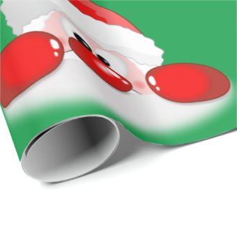 Cute Santa Face Wrapping Paper | Zazzle