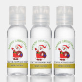 Cute Santa Family Name Merry Christmas Hand Sanitizer | Zazzle