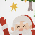 Cute Santa Festive Christmas Holidays Wallpaper | Zazzle
