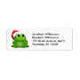 Cute Santa Hat Frog Christmas Return Address Label | Zazzle