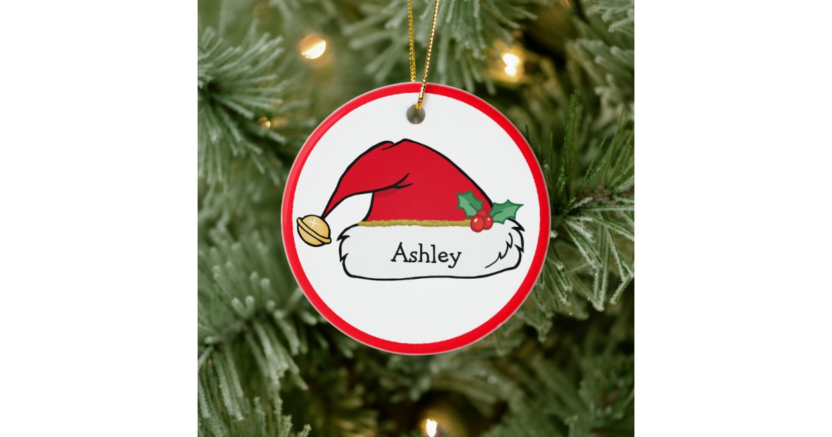 Cute Santa Helper Personalized Christmas Ornament | Zazzle