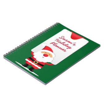 Cute Santa Holiday Planner Notebook | Zazzle