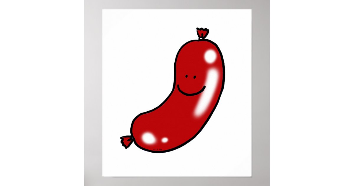 Cute sausage poster | Zazzle