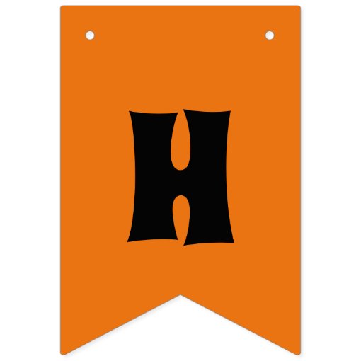 Cute Scary Jack O Lantern Pumpkin Halloween Party Bunting Flags | Zazzle
