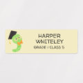 Cute School Bookworm Kids Name Kids' Labels | Zazzle