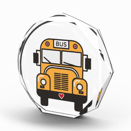 Cute School Bus Acrylic Award | Zazzle