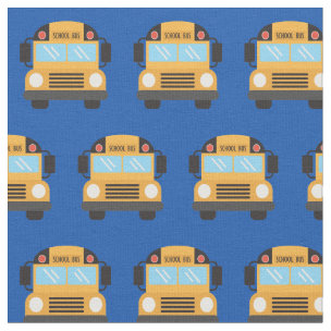 Cute School Bus Fabric | Zazzle.com