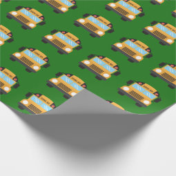 Cute School Bus Wrapping Paper | Zazzle