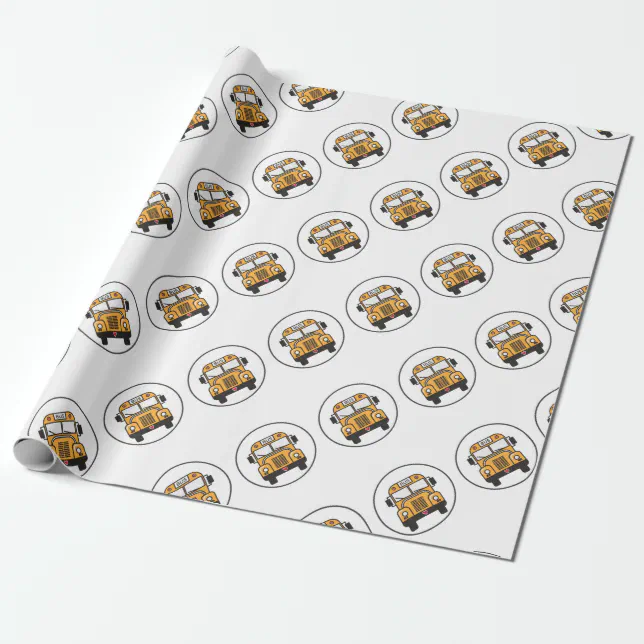 Cute School Bus Wrapping Paper | Zazzle