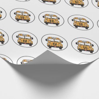 Cute School Bus Wrapping Paper | Zazzle