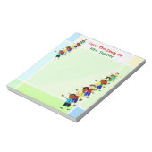 Cute School Kids Illustration For Teachers Notepad | Zazzle