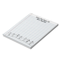 Cute School Kids Teacher Notepad | Zazzle