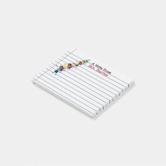Cute School Kids Teacher Personalized Post-its Post-it Notes | Zazzle
