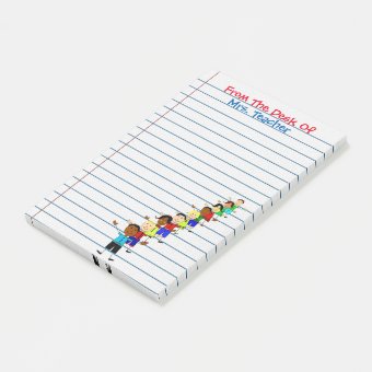 Cute School Kids Teacher Post-its Notes | Zazzle