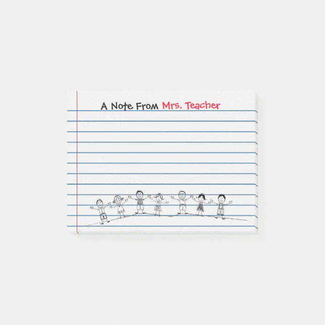Cute School Kids Teacher Post-its Post-it Notes | Zazzle