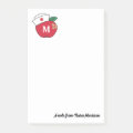 Cute School Nurse Apple Monogram A Note From | Zazzle