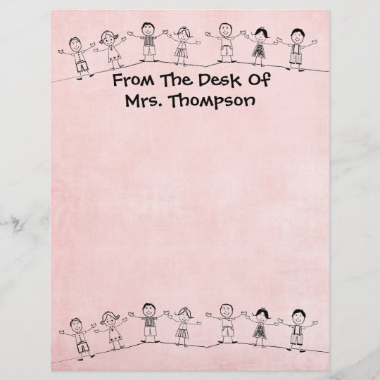 Cute School Teacher Letterhead Stationery | Zazzle.com