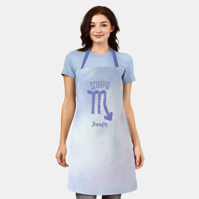 Cute Scorpio Astrology Sign Personalized Women's Apron | Zazzle