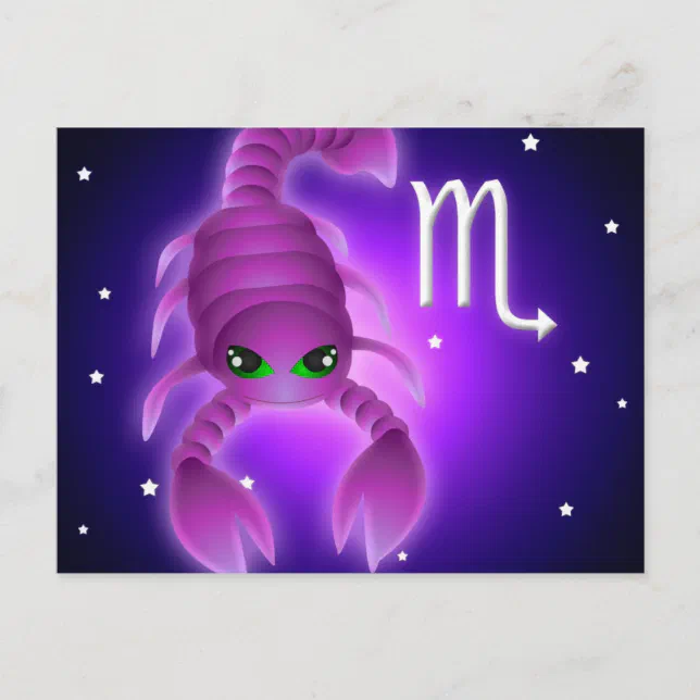 Cute Scorpio Zodiac Postcard | Zazzle