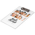 cute script best friend 6 photo collage clipboard | Zazzle