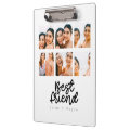 cute script best friend 6 photo collage clipboard | Zazzle