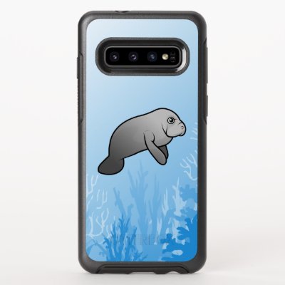 Cute Cartoon Manatee by Scubadorable