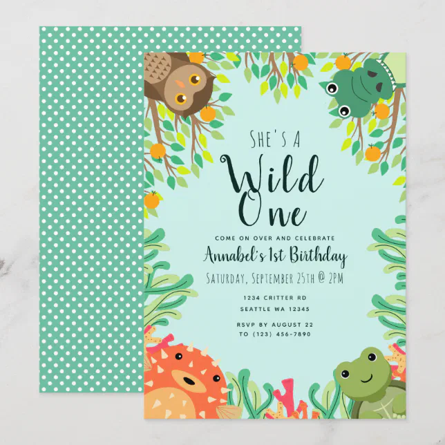 Cute Sea and Swamp Animal Kids Birthday Invitation | Zazzle