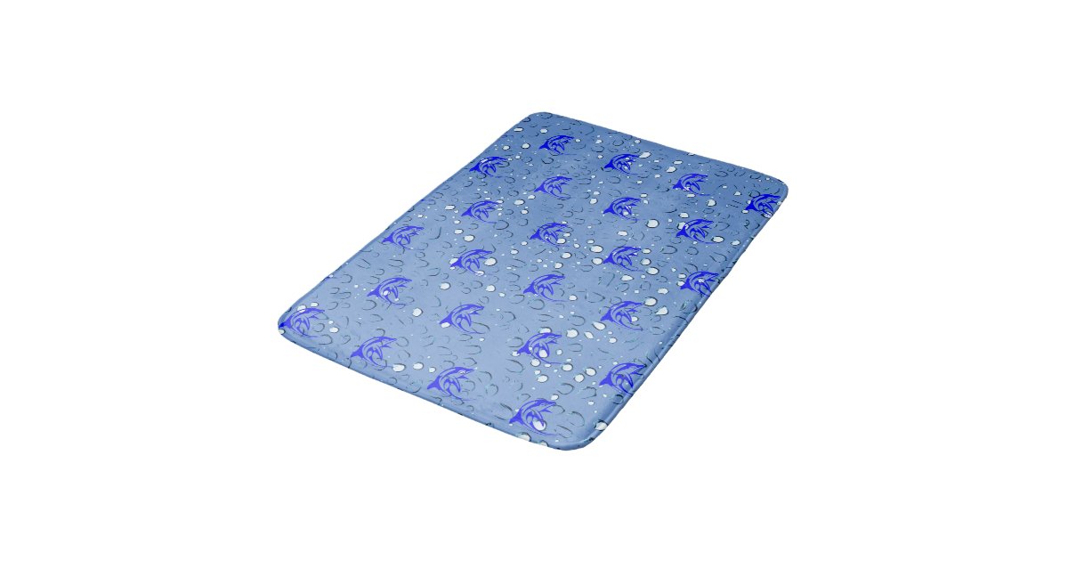 Cute Sea Dolphin Bath Mat | Zazzle