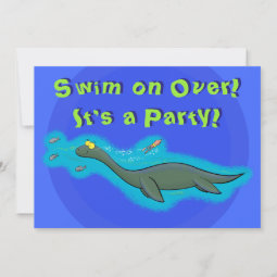 Cute sea monster birthday invitation | Zazzle