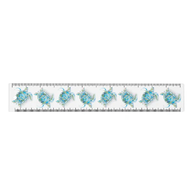 Cute Sea Turtle Back To School Ruler | Zazzle
