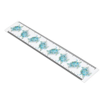 Cute Sea Turtle Back To School Ruler | Zazzle