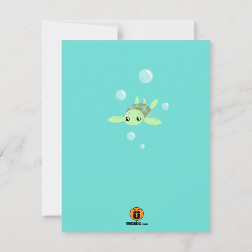 Cute Sea Turtle Birthday Invitation | Zazzle