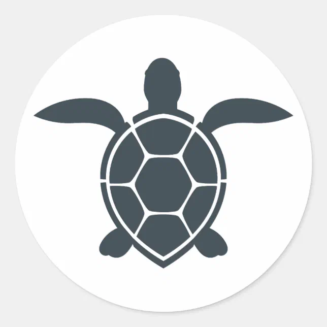 Cute sea turtle classic round sticker | Zazzle