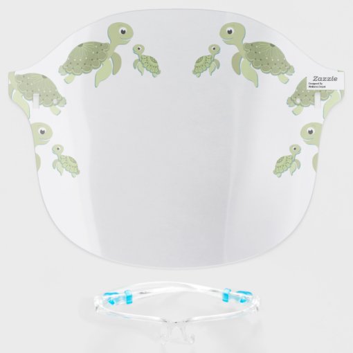 Cute Sea Turtles Face Shield | Zazzle