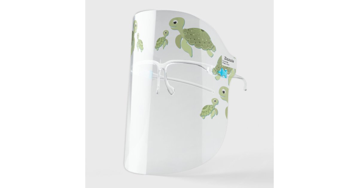 Cute Sea Turtles Face Shield | Zazzle