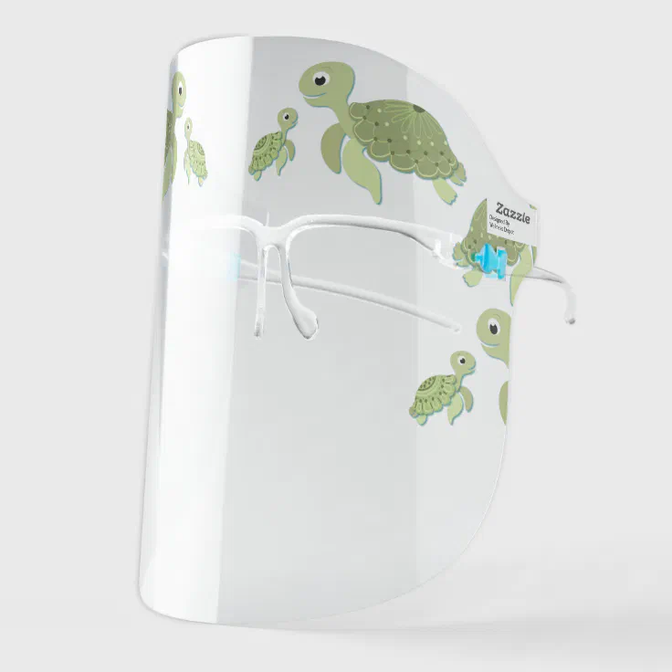 Cute Sea Turtles Face Shield | Zazzle