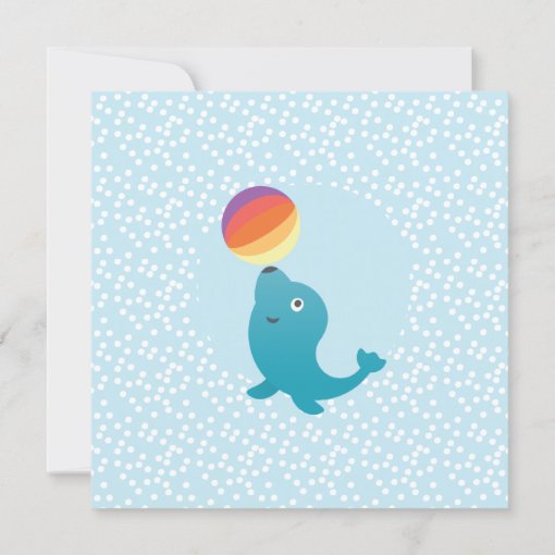 Cute Seal - Fun Kids Birthday Party Invitation | Zazzle
